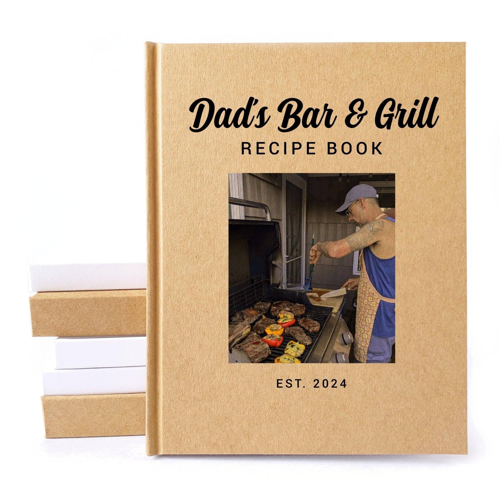Personalized BBQ Recipe Book · Custom Grill Master Gift for Dads